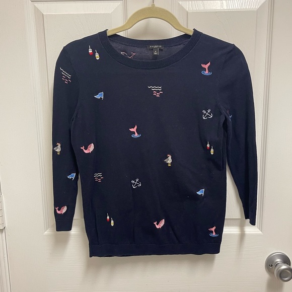 Talbots | Sweaters | Talbots Navy Nautical Sweater | Poshmark